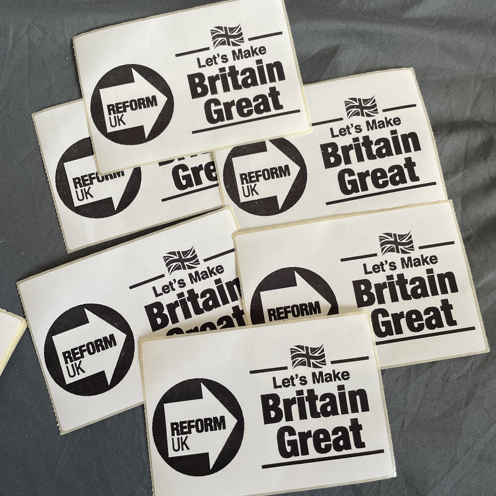 Pack of 10x Reform UK Stickers - Great Britain Nigel Farage Make ...