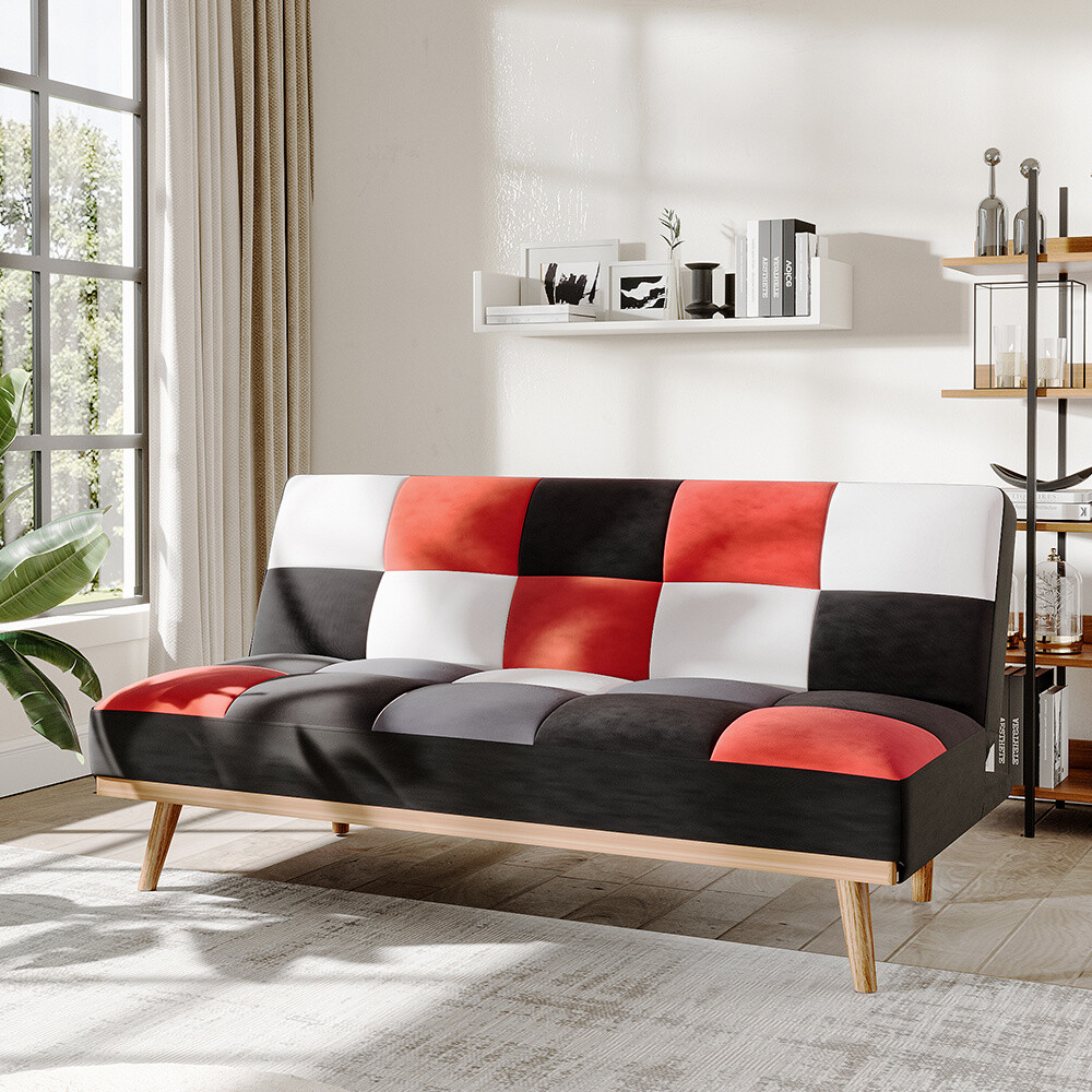 Red Faux Leather Sleeper Sofa | Cabinets Matttroy
