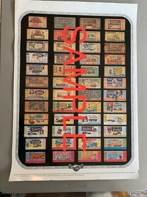 1929-1980 Indy 500 Ticket Collection Poster print Indianapolis racing ...