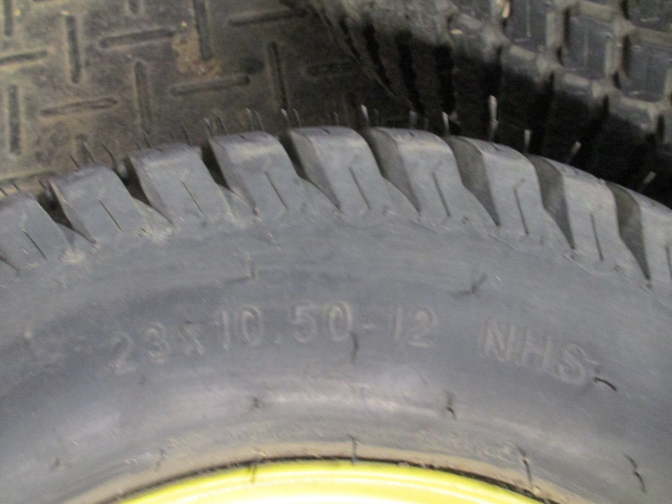 John Deere 325 345 GT235 GT262 GX335 23X10.5-12 2 Rear Turf Tire + Rims ...