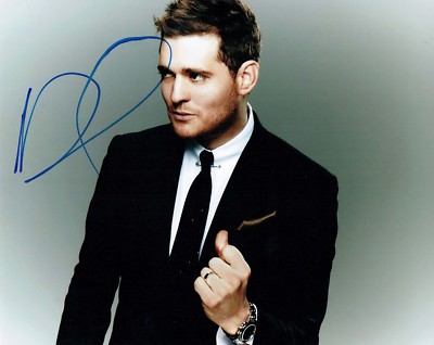 Michael BUBLE SIGNED Autograph 10x8 Music Photo 1 + Dealer COA Canadian ...