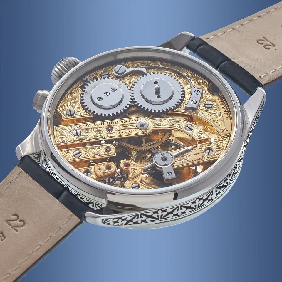 Vintage 48mm Skeleton Wristwatch with Swiss Pocket Watch Movement from ...