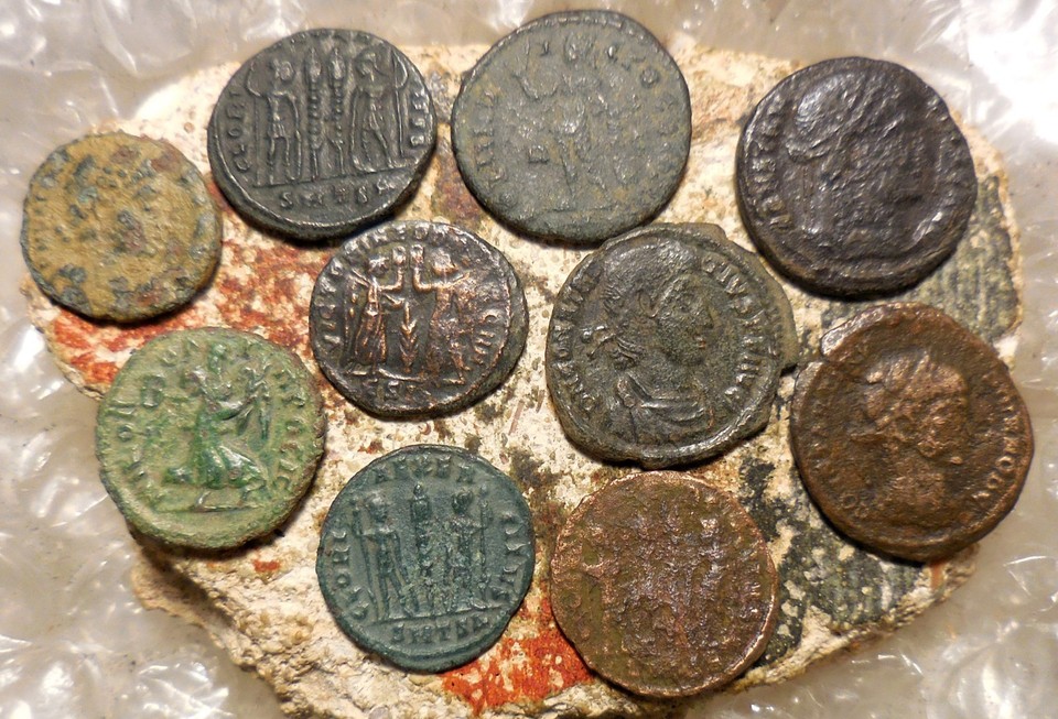 Lot of 10 About VF Ancient Roman Coins, Largest 18 mm, Easy to ID | eBay