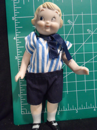 VTG Dollhouse Miniatures Shackman All Bisque Googly Eyes Doll 5.5" New ...