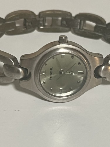 Vintage Fossil F2 All Stainless Ladies Watch, ES-9015, Running w/new ...
