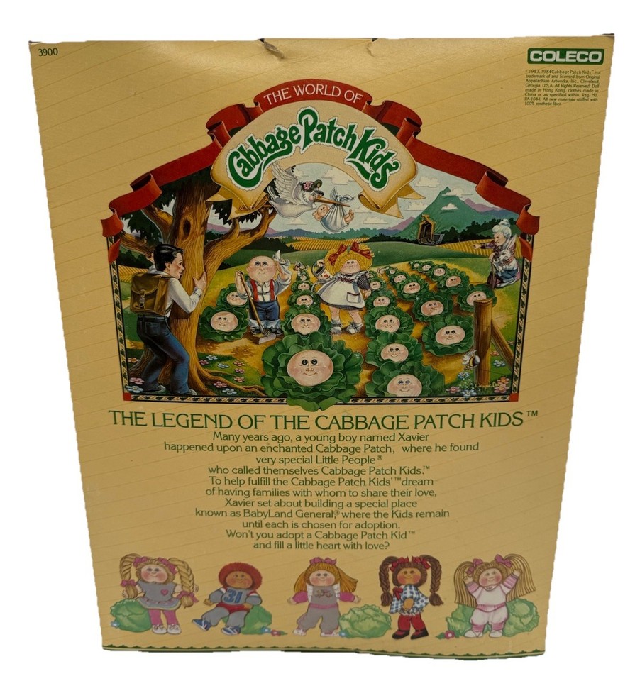 Coleco 1984 Cabbage Patch Kids #3900 Red Hair Girl Doll Blue Eyes Addy ...