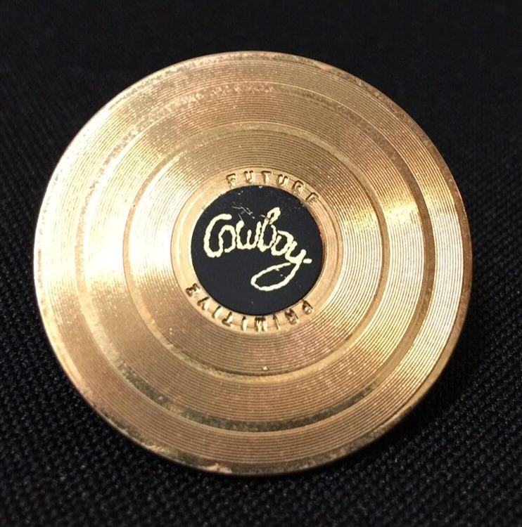 Future Primitive Cowboy Gold Record Album Pinback Lapel Pin Vintage ...