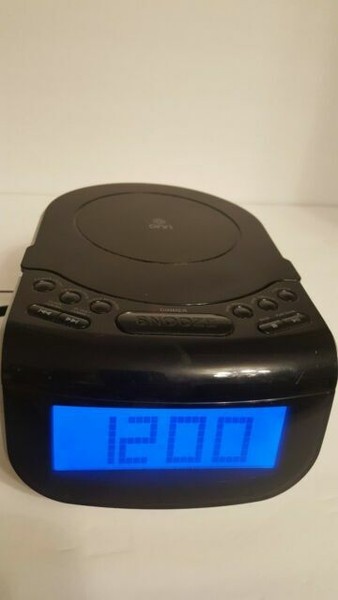 ONN Alarm Clock Radio CD Player Blue Display W/usb Charger Model ...