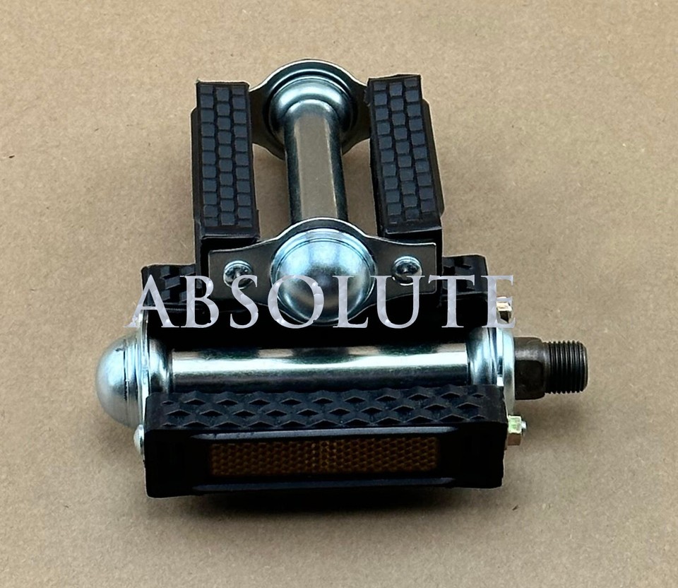 Vintage Square Style Bicycle Pedal Block PVC Cruiser Pedals 9/16" Black ...