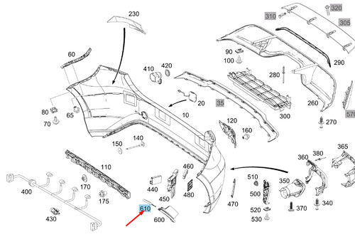 MERCEDES-BENZ A W176 REAR BUMPER RIGHT WHEEL ARCH COVER A1768800205 | eBay