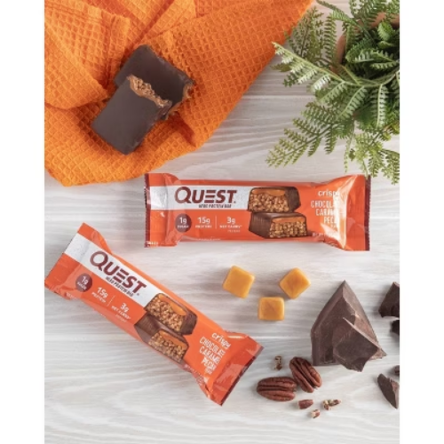 Quest Nutrition 15g Hero Protein Bar - Crispy Chocolate Caramel Pecan ...