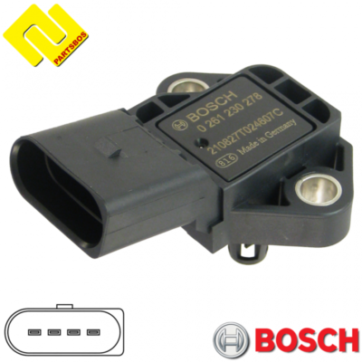 BOSCH 0261230278 INTAKE MANIFOLD PRESSURE SENSOR MAP 0261230279 ...
