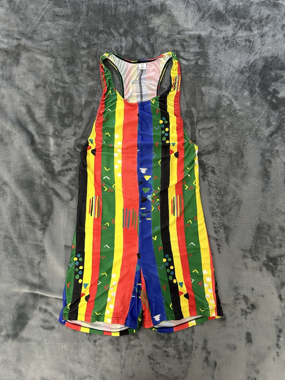 Rare Vintage 90s Playboy BOY Wrestling Singlet Colorf… - Gem