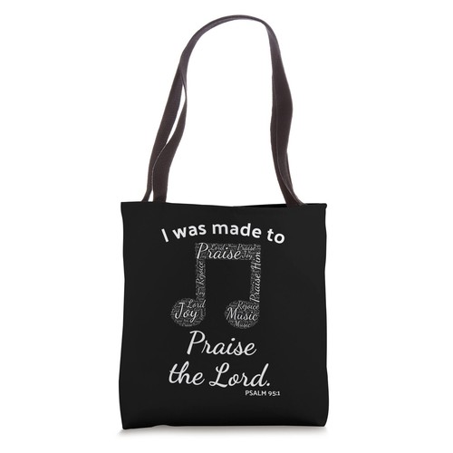 I Was Made to Praise The Lord Christian Music Word Cloud Tote Bag | eBay