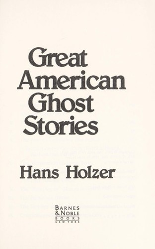 Great American Ghost Stories Hardcover Holzer 9780880295567| eBay