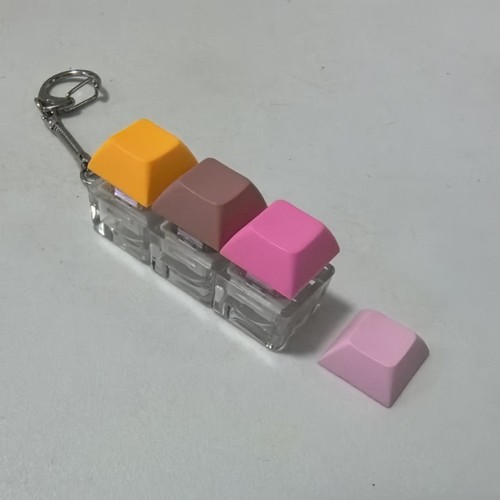 Keycap Fidget Keychain DIY Keyboard Clicker Toy New Pinch Toy Adult ...