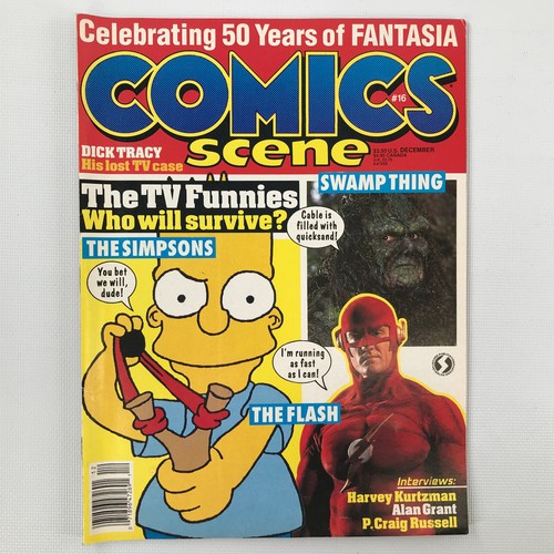 Comics Scene Magazine #16 1990 Newsstand Edition Cover: The Simpsons ...