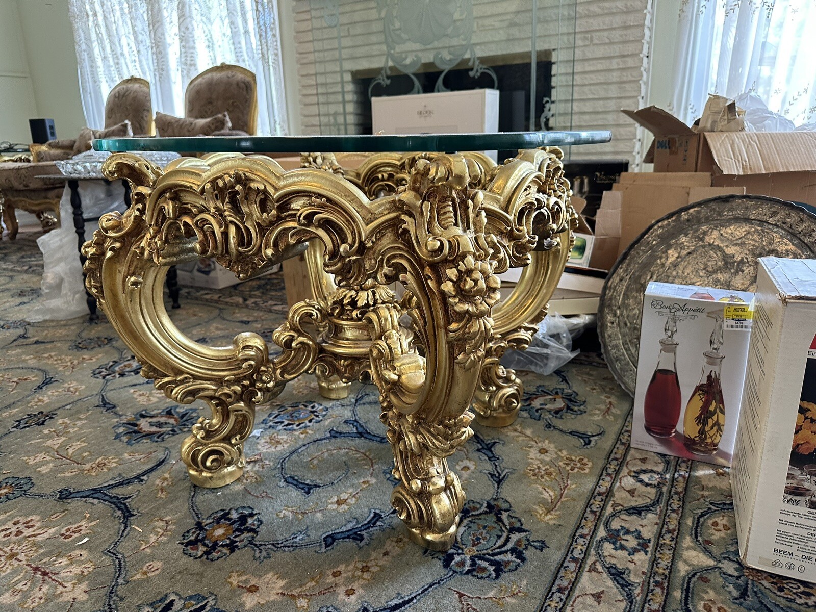 Luxury Italian SILIK Side Table Italy Rococo Baroque French Traditional ...