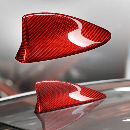 For Lexus RC 2014-2019 Red Real Dry Carbon Fiber Roof Shark Fin Antenna ...