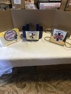 New York Famous Knickerbocker Beer - Lot of 3 - Vintage Original Bar ...