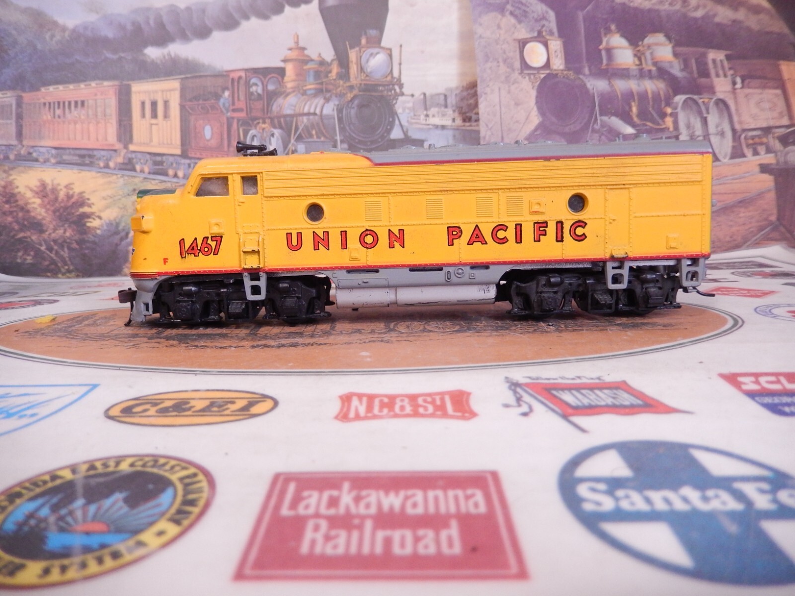 HO Scale Union Pacific F7A Unpowered #1467 has KDs****NICE LQQK*** | eBay