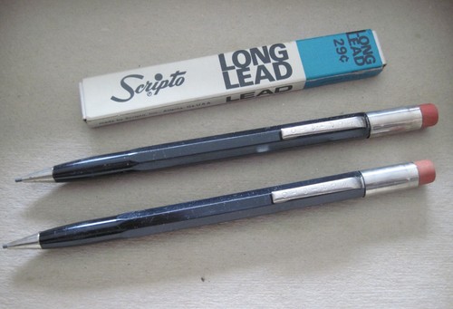 2 Vintage Scripto Mechanical Lead Pencils and Box of Lead | eBay