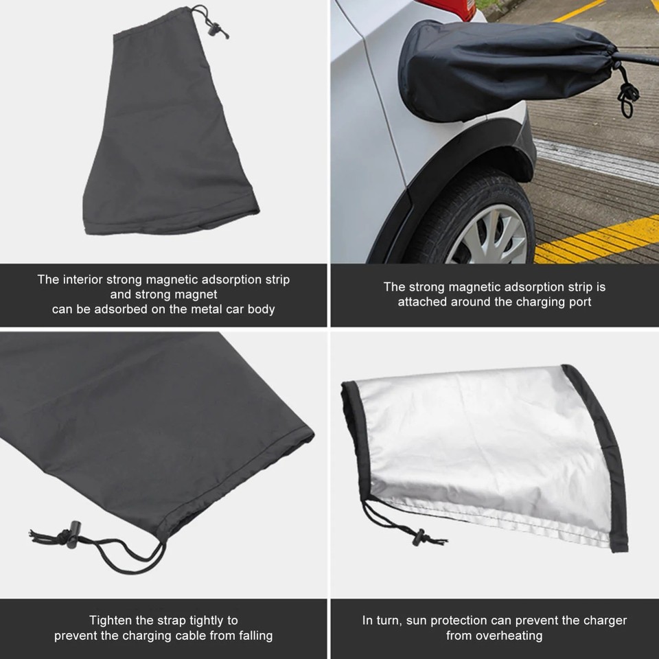 Electric Vehicle Charging Cover EV Waterproof Car Charger Port Magnet ...