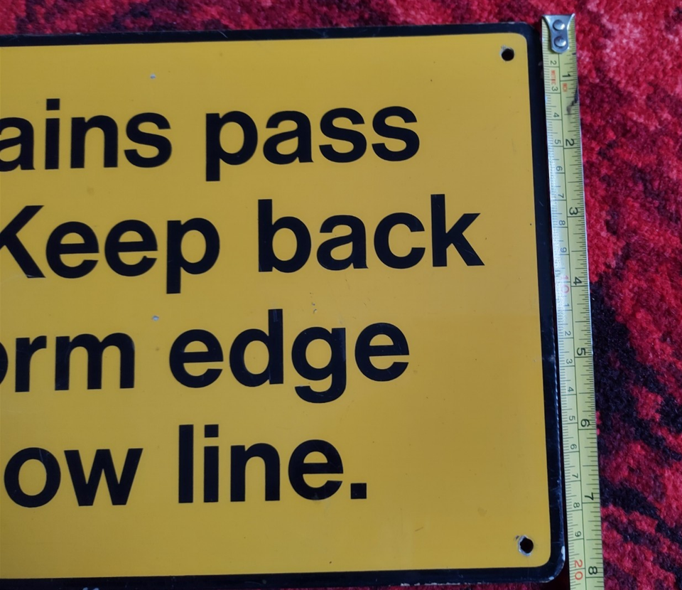 British Rail Circa 1994 obsolete high speed train sign platform edge ...