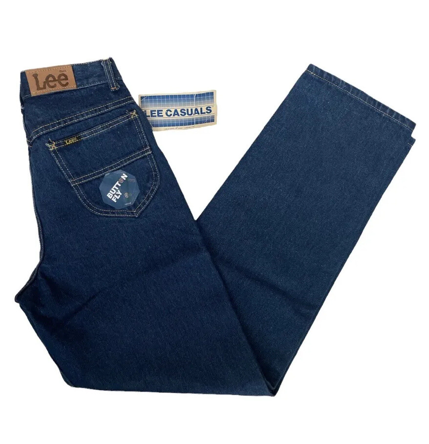 vintage lee casuals button fly jeans size 30x32 deadstock NWT 80s made ...