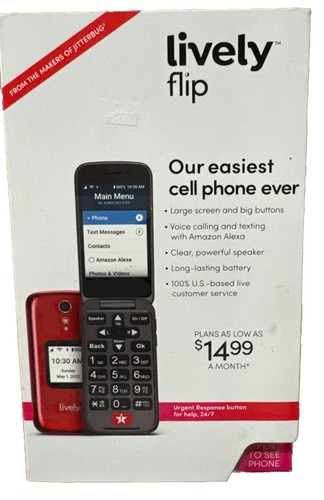 Lively Jitterbug Flip Cell Phone for Seniors Red | eBay