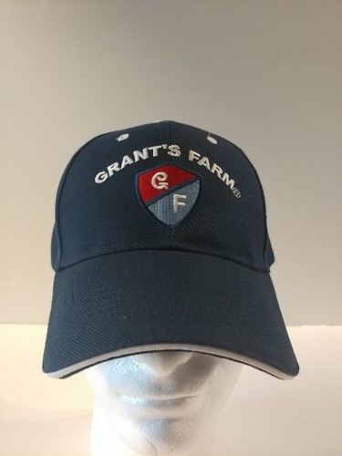 Grants Farm Hat Cap Dark Blue Adult Strapback Embroidered Logo | eBay