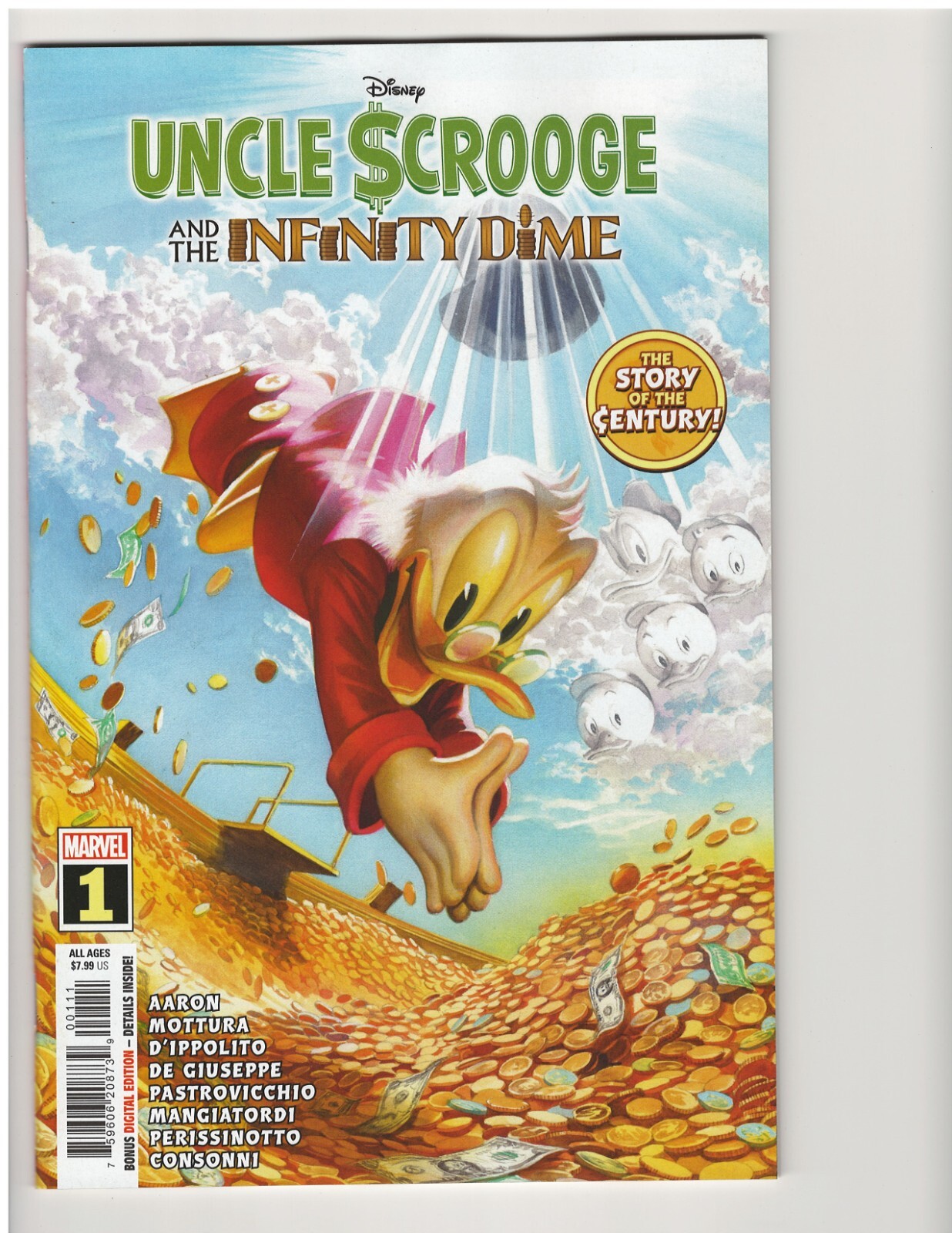 UNCLE SCROOGE AND THE INFINITY DIME #1 NM ALEX ROSS COVER A Marvel 2024 ...