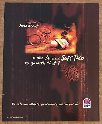 1997 Summer X-Games Taco Bell BMX Delicious Soft Taco Extreme Athletes ...