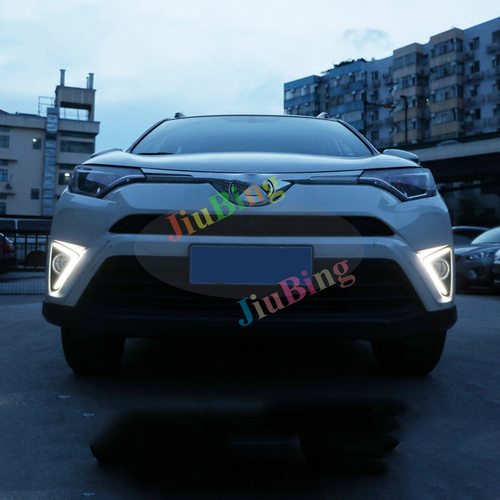 For Toyota RAV4 2016-2018 LED Driving Fog Lights DRL Daytime Running ...