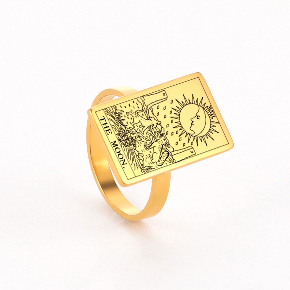Tarot Card Esotericism Ring 7-10 Astrology Divination Magic Amulet ...