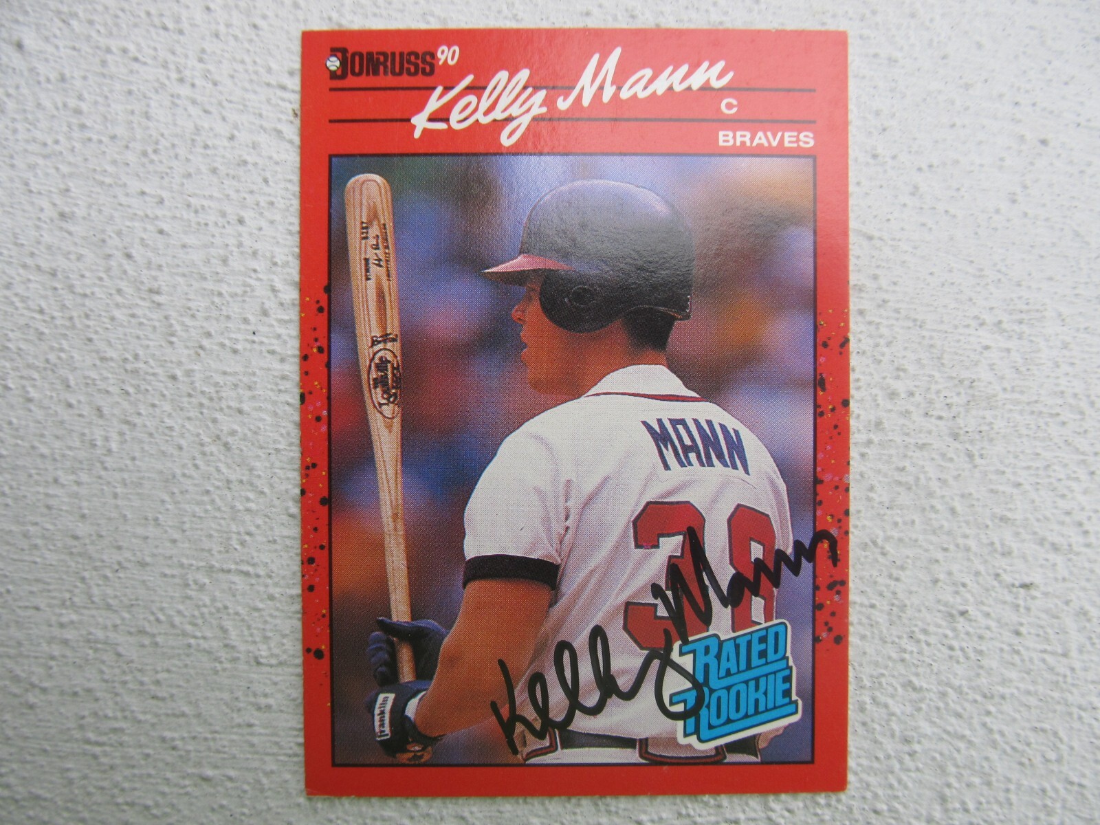 Braves Kelly Mann Signed Autographed 1990 Donruss Rated Rookie Mint | eBay