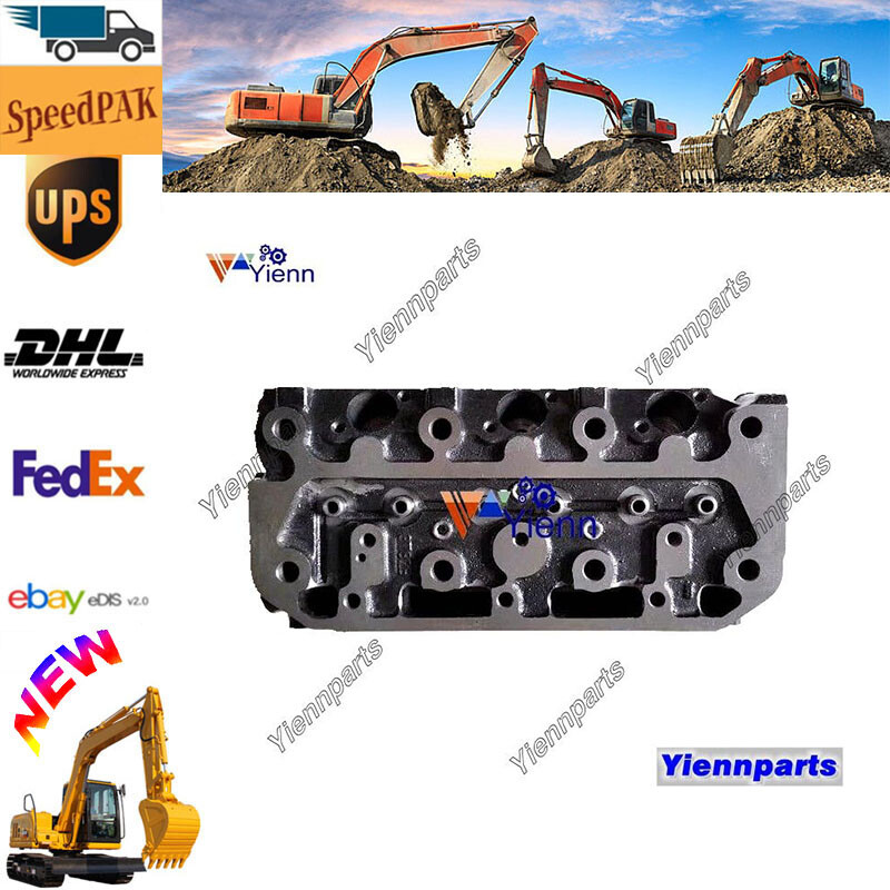 3D84-1 3T84H 3T84HLE 3T84HTLE-TB Cylinder Head For Yanmar TAKEUCHI ...