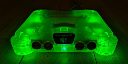 Nintendo N64 Console UV Neon Green with Custom Night-Glo Lighting | eBay