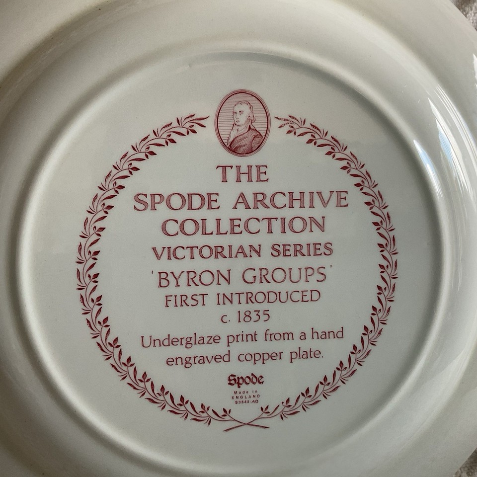 Spode Dinner Plate Red Victorian Series "Byron Groups" Archive Collection 10" | eBay