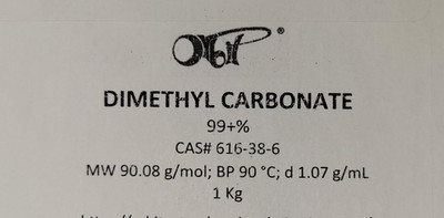 DIMETHYL CARBONATE (1 Kg = 935 mL) HDPE bottle [CAS# 616-38-6] DMC ...