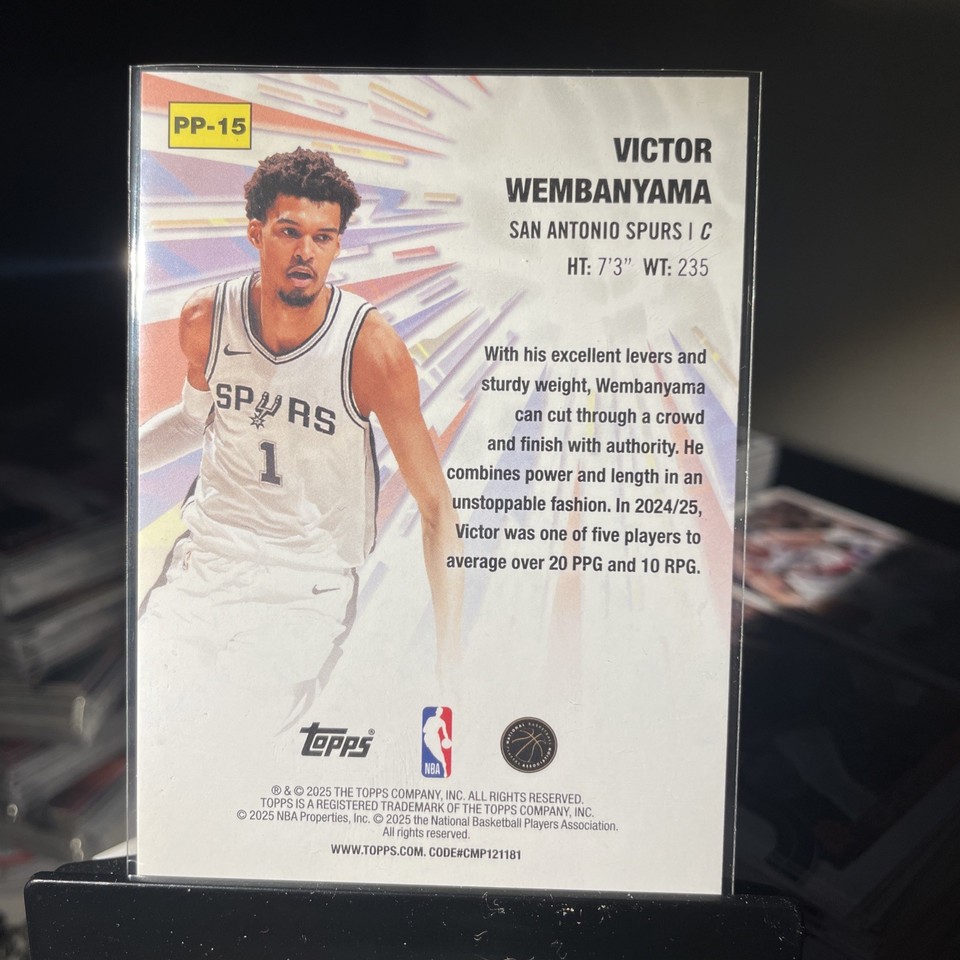2025-26 Topps NBA Power Players Victor Wembanyama Holo Foil Wemby Spurs ...