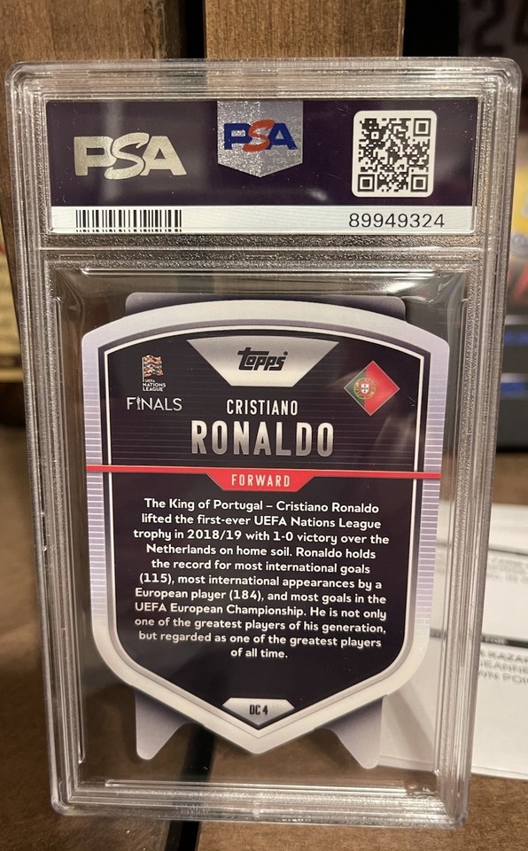 Cristiano Ronaldo 2022 Topps Match Attax Chrome Shield PSA 10 Gem Mint ...