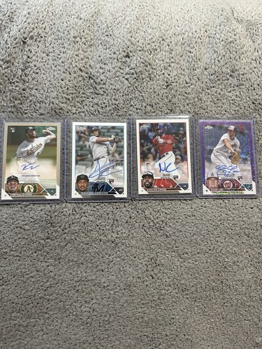 2023 Topps Chrome Rookie Parallel Auto Card lot (4) Purple Speckle Lee ...