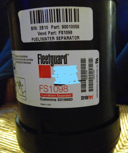 FS1098 Fleetguard Fuel Filter Cummins 5319680 Freightliner for sale ...