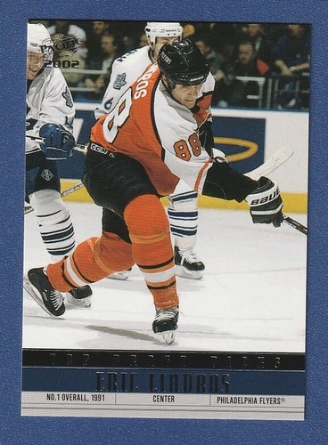 ERIC LINDROS 2001-02 Pacific PROMO Top Draft Picks Day Silver #5 Flyers ...