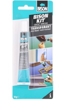 Set Tube Colle Contact Transparante BISON KIT 18g Instantanée Rapide ...