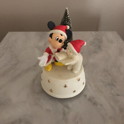 Dept 56 Disney Snowbabies Mickey's Christmas Carols Musical Figurine No ...