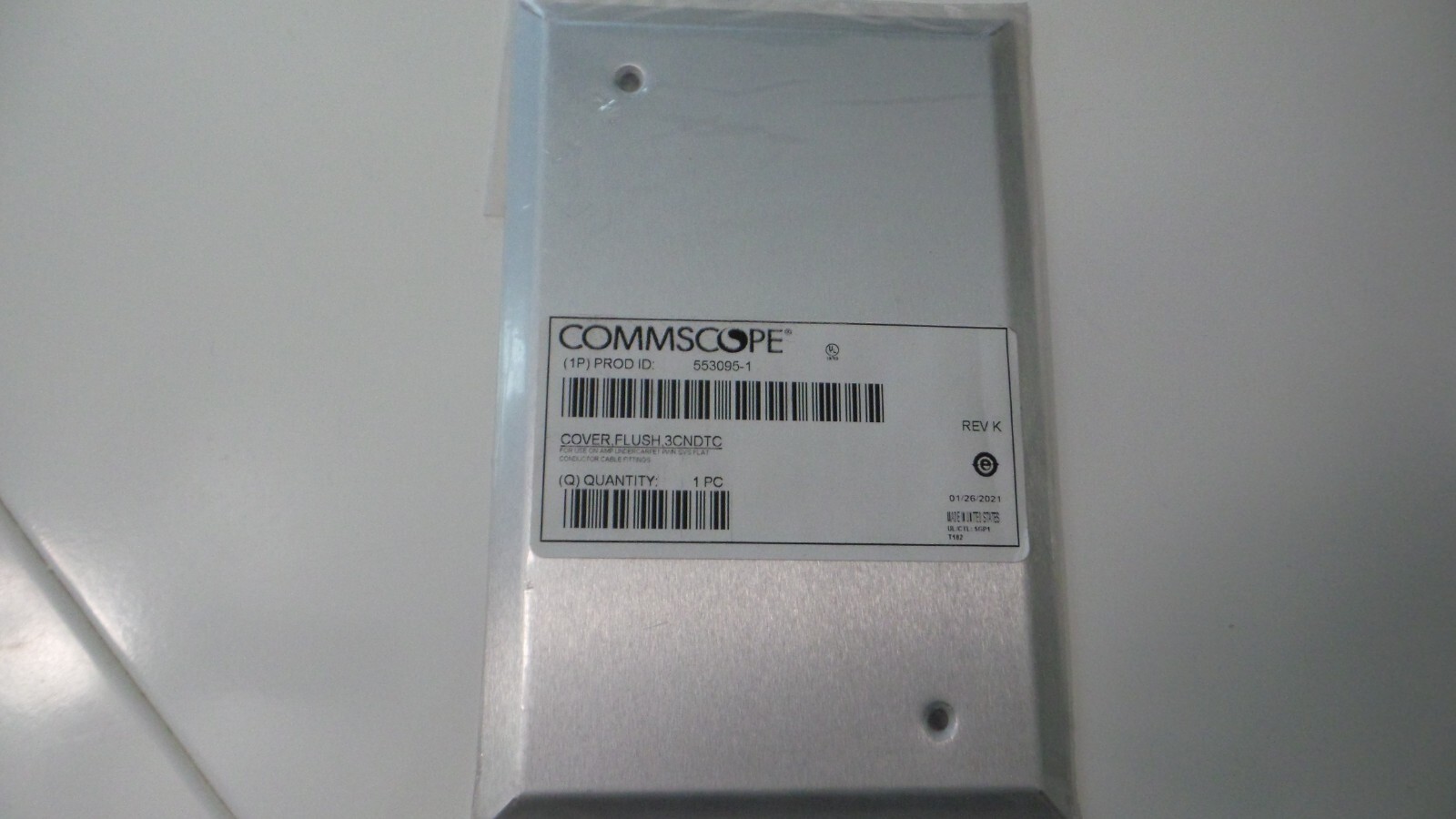 Commscope Part # 553095-1 under carpet cover flush LOT of (5) | eBay