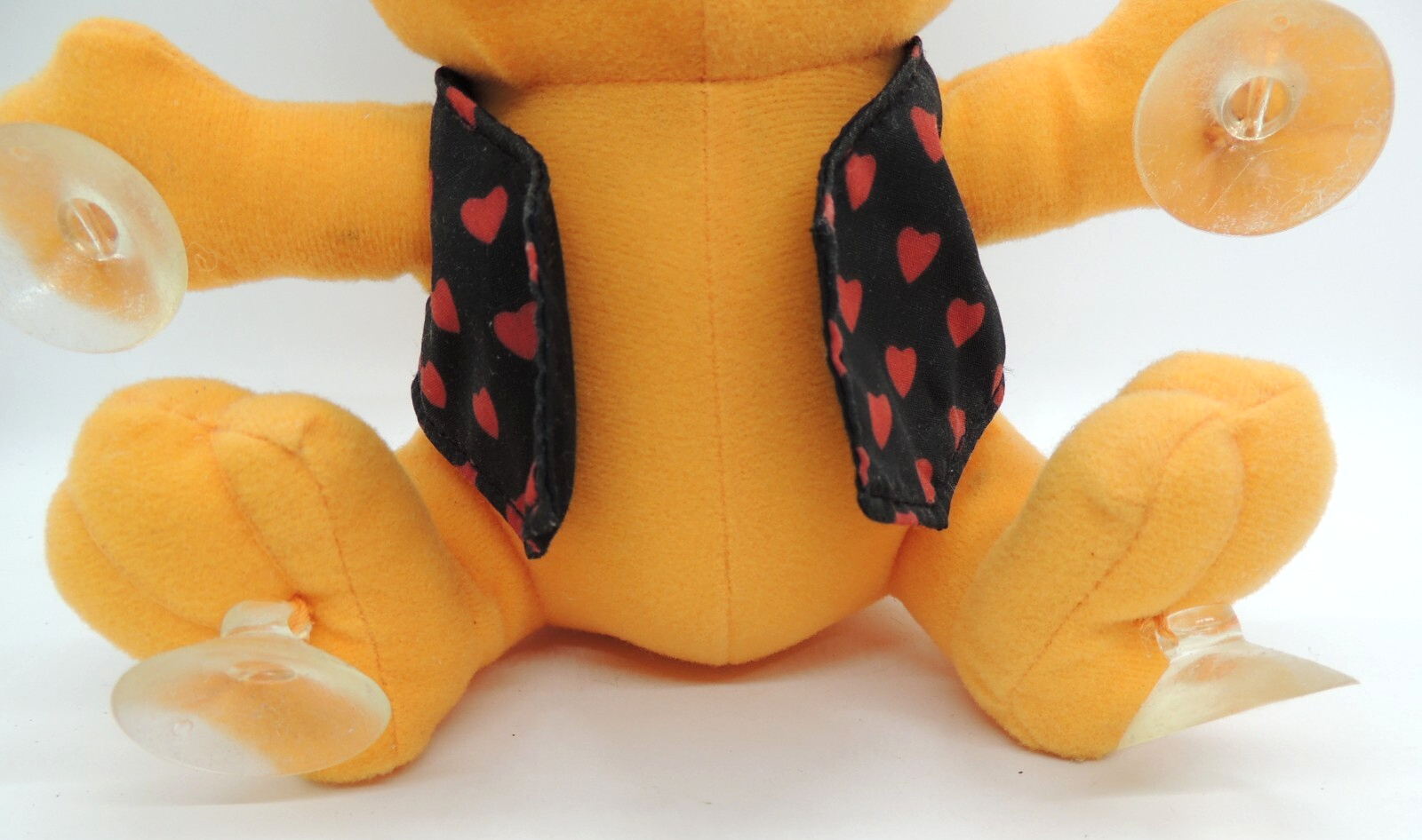 Vintage Garfield Hang-On Window Cling Plush Vest Bandana Hearts Biker ...