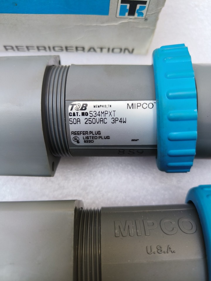 T&B MIPCO CAT NO.534MPXT 50amp 250vac 3P4W REEFER PLUG | eBay